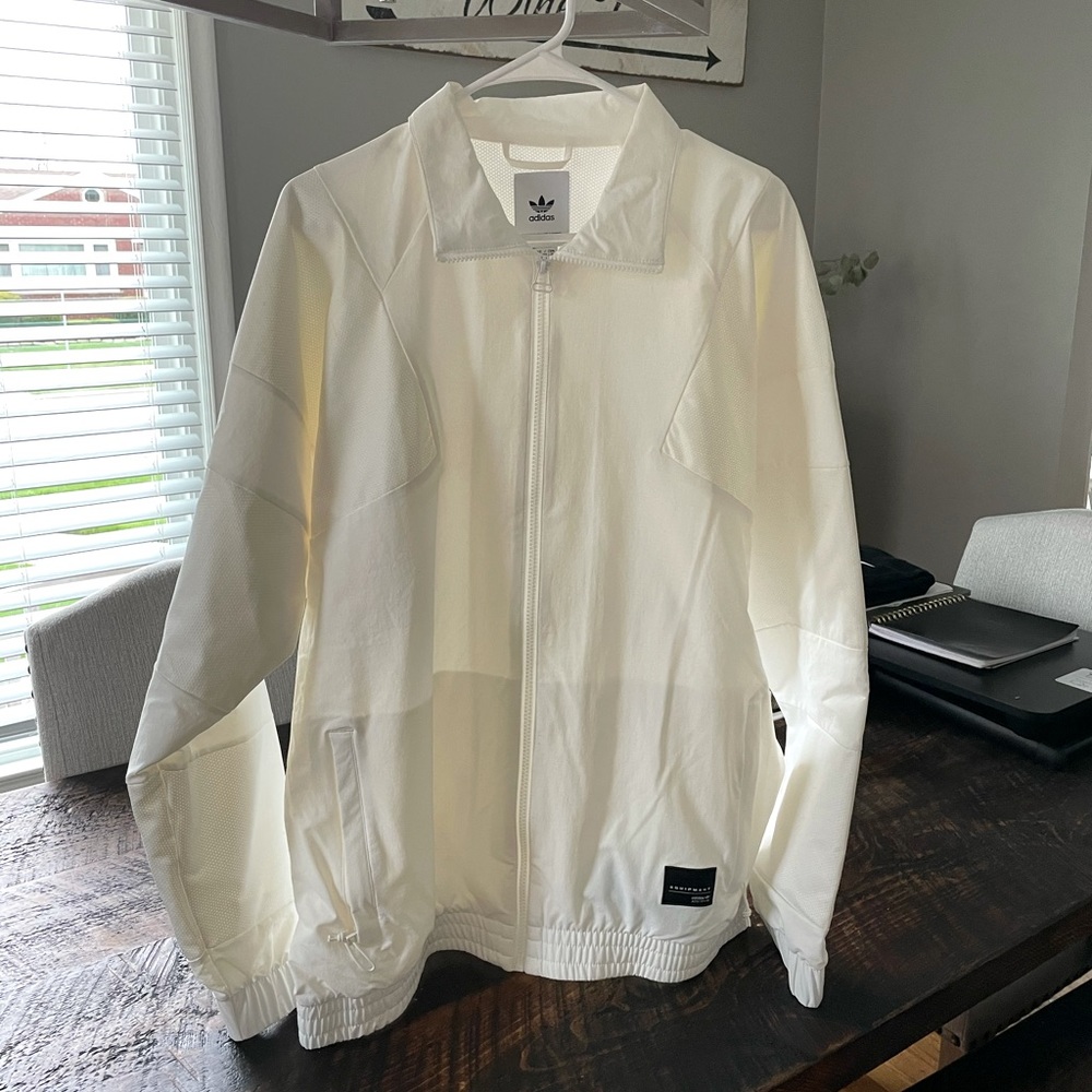 White Adidas Track Jacket - Gem